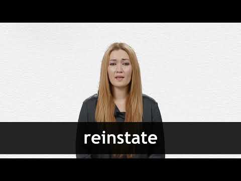 How to pronounce REINSTATE in American English