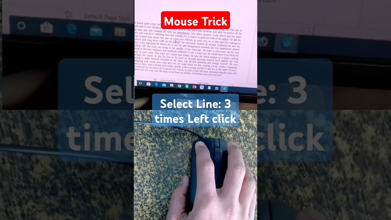 Select text without holding keys & moving the mouse 🤫 #asmr #digiuni #tricks  #keyboardshortcuts