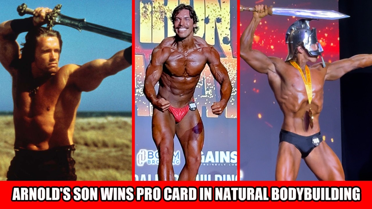 Arnold Schwarzenegger's Son Joseph Baena Just Turned Pro in Natural Bodybuilding at Iron Gladiator