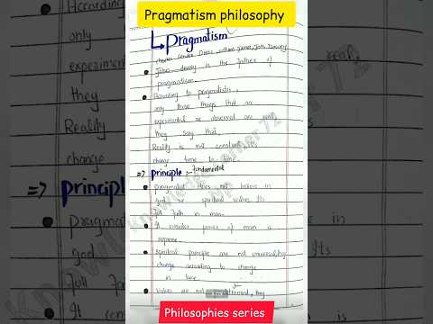 Pragmatism philosophy|philosophies|philosophies on Education #handwrittennotes #philosophy