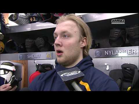 Alexander Nylander Discusses 1st Game With Buffalo Sabres