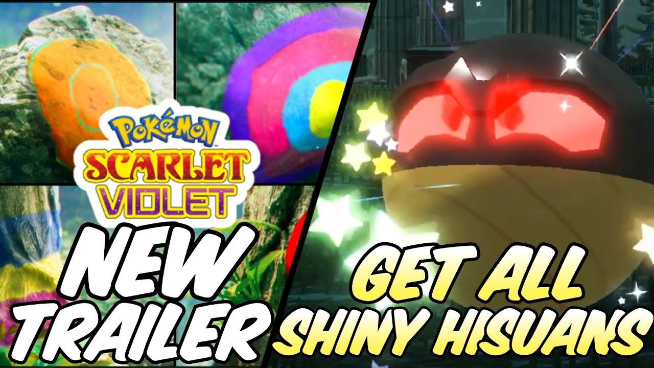 NEW Pokemon Scarlet Violet Trailer & get ALL Shiny Alpha Hisuian Pokemon