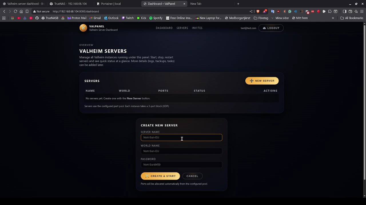 🔥 ValPanel – Valheim Server Dashboard (v0.3 Alpha)