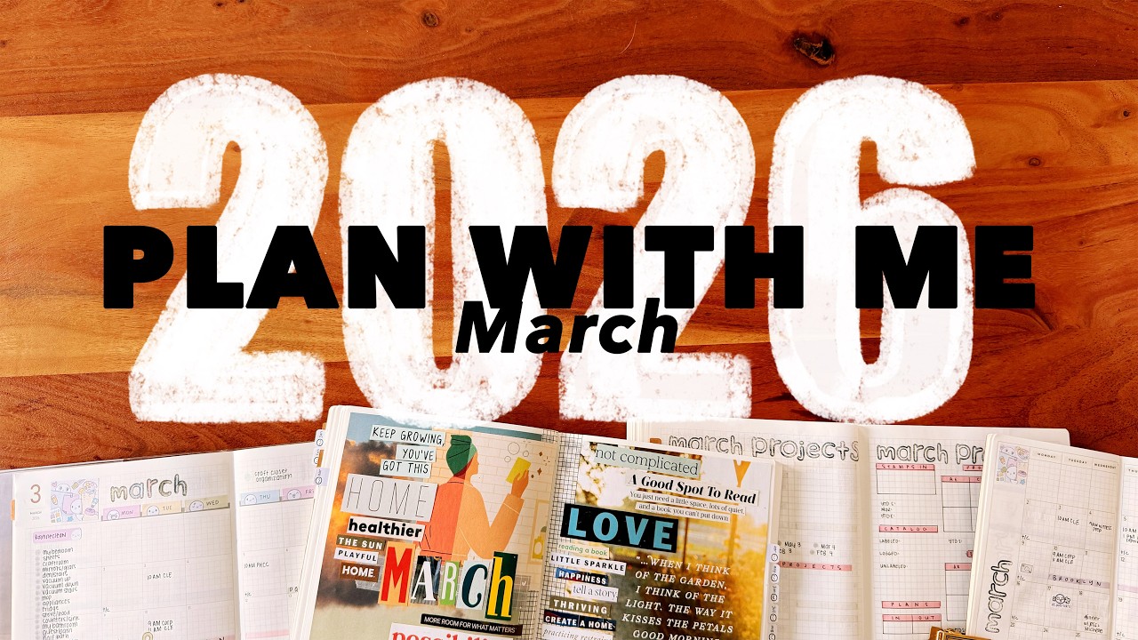 March 2026 Plan With Me // Daily Journal, Take-A-Note, Craft Planner + EDC