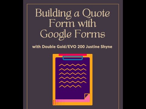 Building A Client Quote Request Form with Google Forms