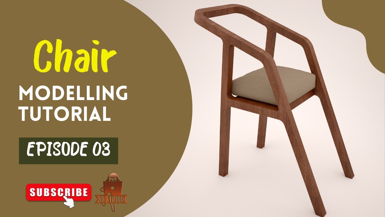 3ds max modeling tutorial l CHAIR - Modeling l Episode 03