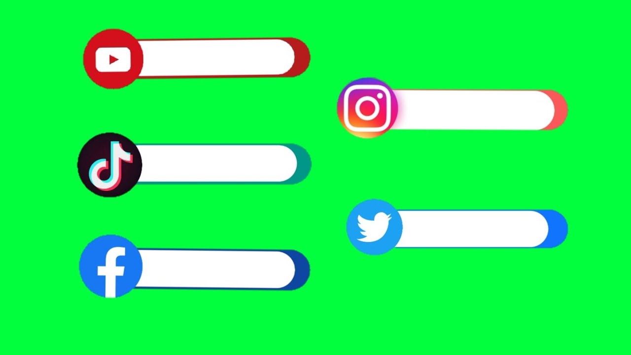 GREEN SCREEN SOCIAL MEDIA ANIMATION | SOCIAL MEDIA LOGO #SOCIALMEDIAANIMATION