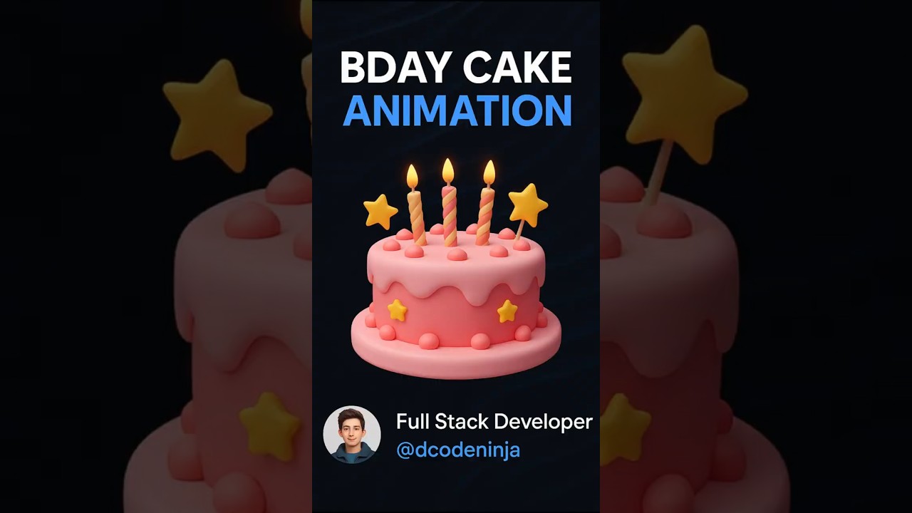 “Wish Happy Birthday Like a Coder 🎉 | Animated HTML Surprise Website”