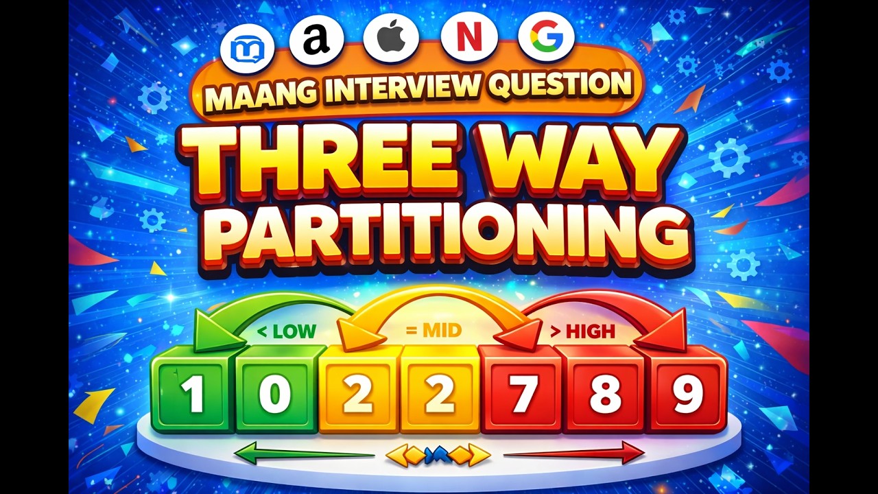 Three Way Partitioning Problem | Array Partition (a, b range) Explained