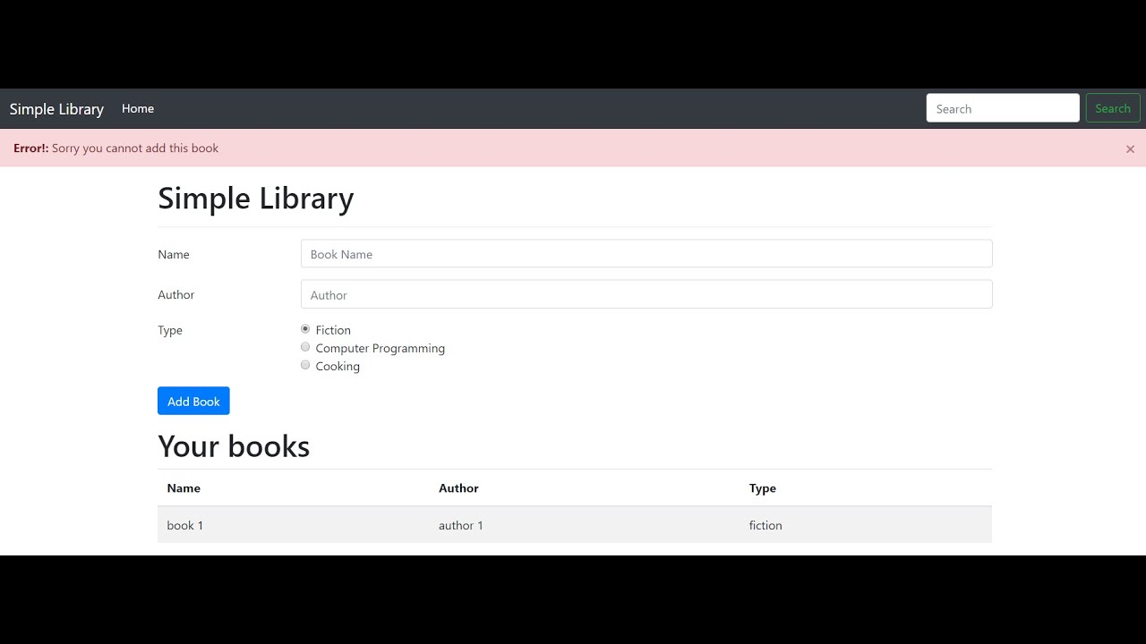 Simple Library System In JavaScript With Source Code | Source Code & Projects