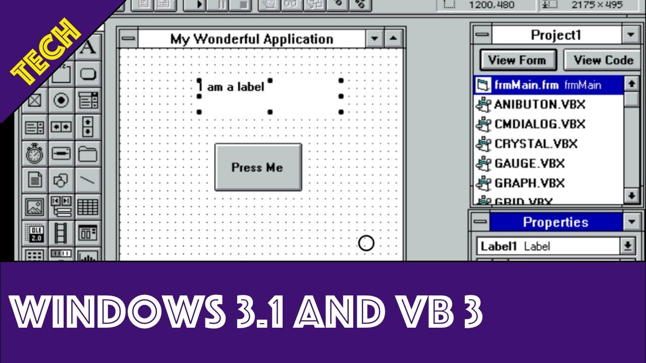 Showing Windows 3.1 and Visual Basic 3