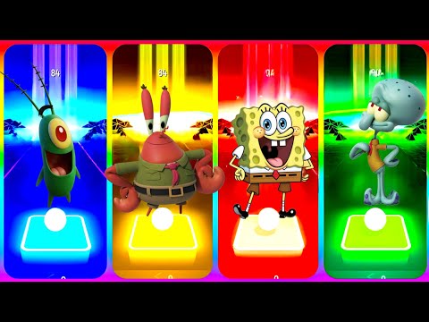 Plankton vs Mr.Krabs vs Spongebob vs Squidward tentacles - Tiles hop