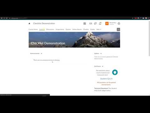 Create and Use Checklists in D2L Brightspace