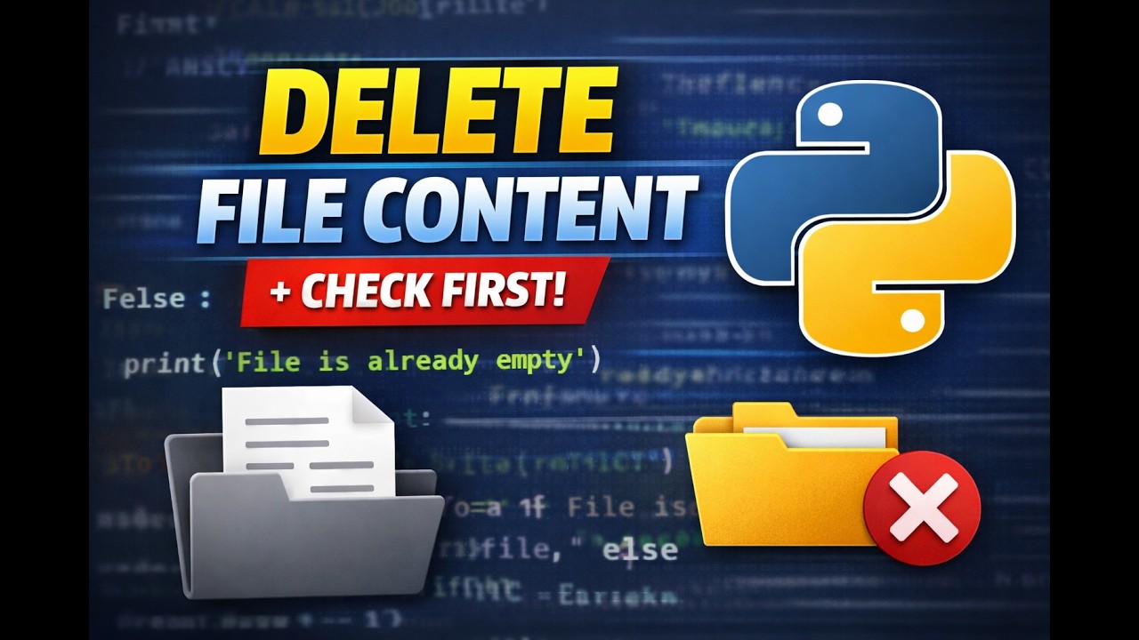 Python File Handling | How to  Delete Content If Exists