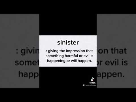 Word of the day sinister.