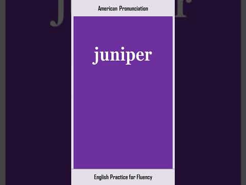 juniper, How to Say or Pronounce JUNIPER in American, British English, Pronunciation