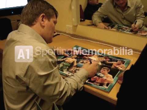 Ricky Hatton signing print for A1 Sporting Memorabilia
