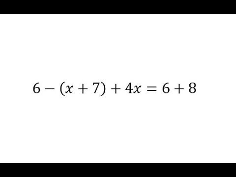 Solve a Multi-Step Equation with Parentheses: a-(x+b)+cx=d+e | Math ...