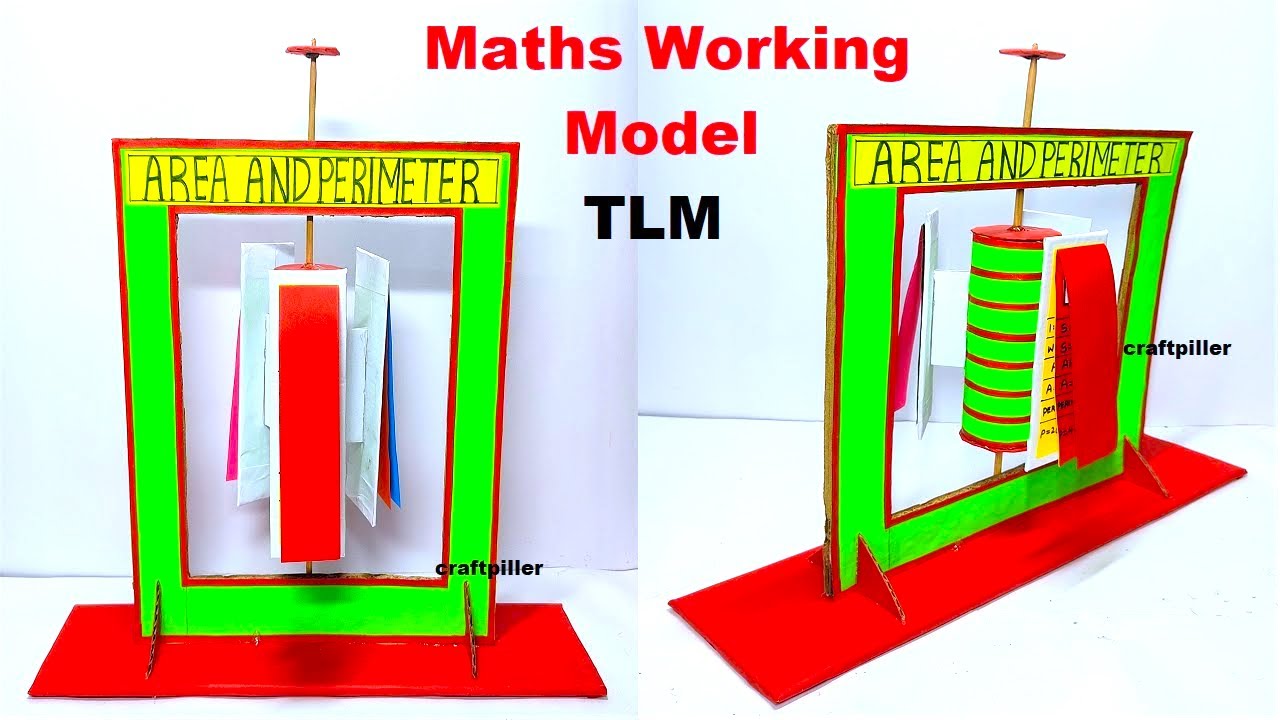 area and perimeter working model maths tlm working project - diy - maths project | craftpiller