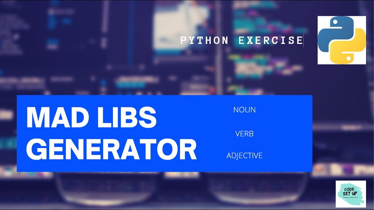 CODE THE MAD LIBS GENERATOR IN PYTHON. | BEGINNER FRIENDLY PROJECT.