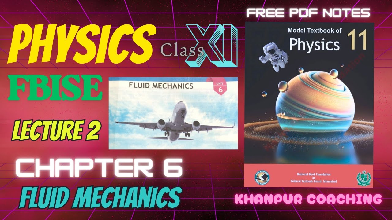 Physics Class 11 | Chapter 6: Fluid Mechanics | Lecture 2 | FBISE | PDF Notes | English & Urdu