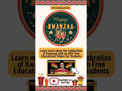 Happy Kwanzaa from Fresberg Cartoon #homeschool #fresbergcartoon