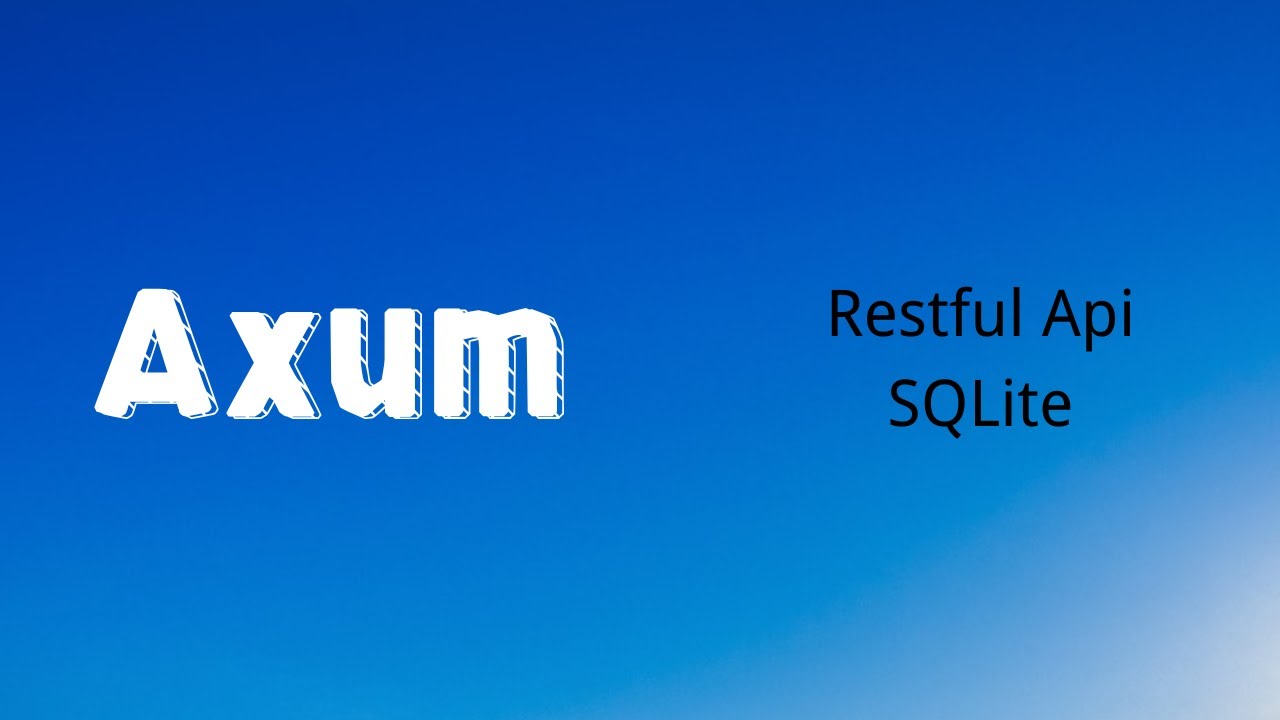 Axum | Build a Restful Api with SQLite Database | SQLx | CRUD | Rust | Tutorial