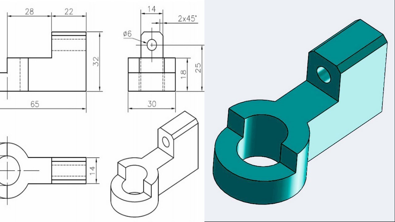 Solidworks Tutorial For Beginners - Solidworks Drawing Tutorial Exercise 1