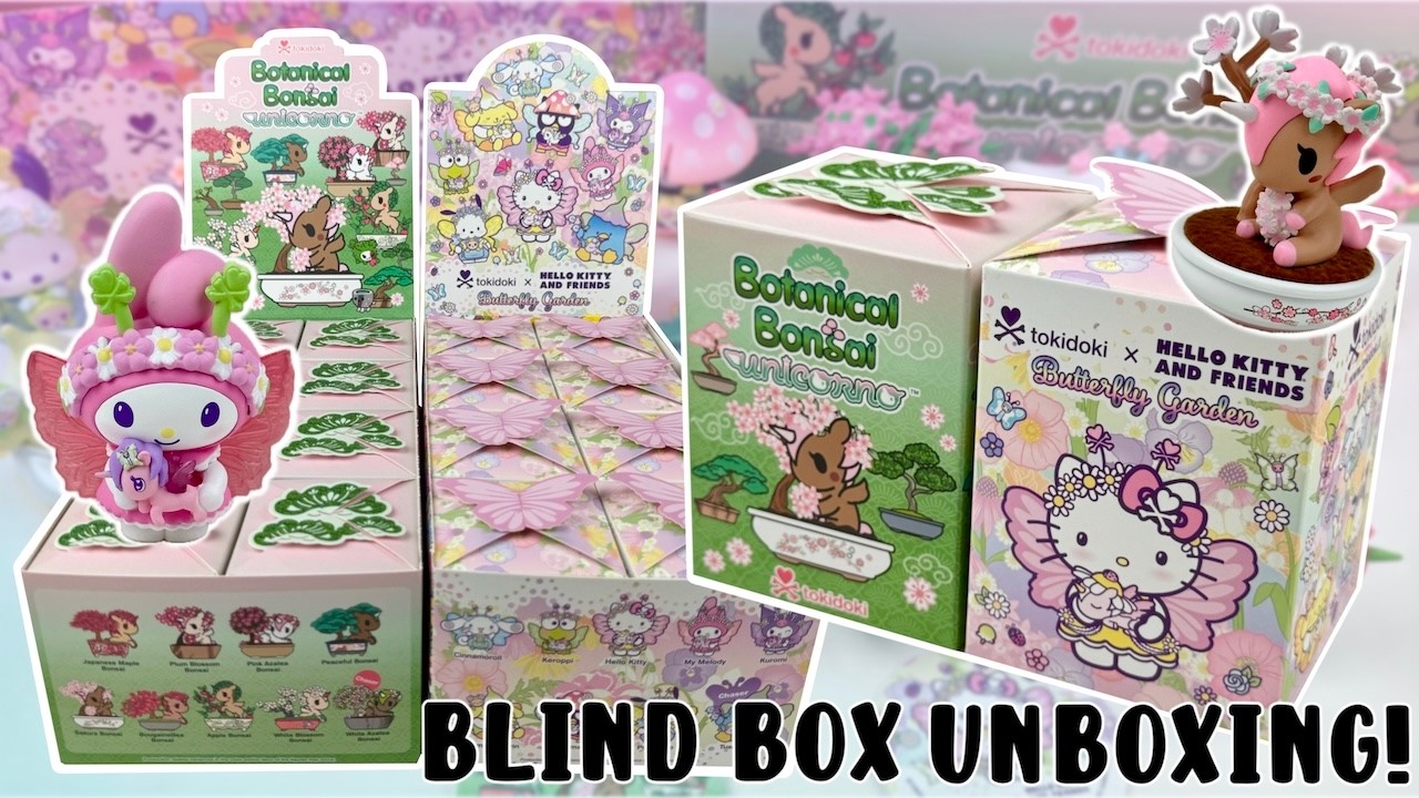 NEW tokidoki SANRIO BUTTERFLY GARDEN and BOTANICAL BONSAI Unicorno Blind Boxes! I GOT THE CHASER!