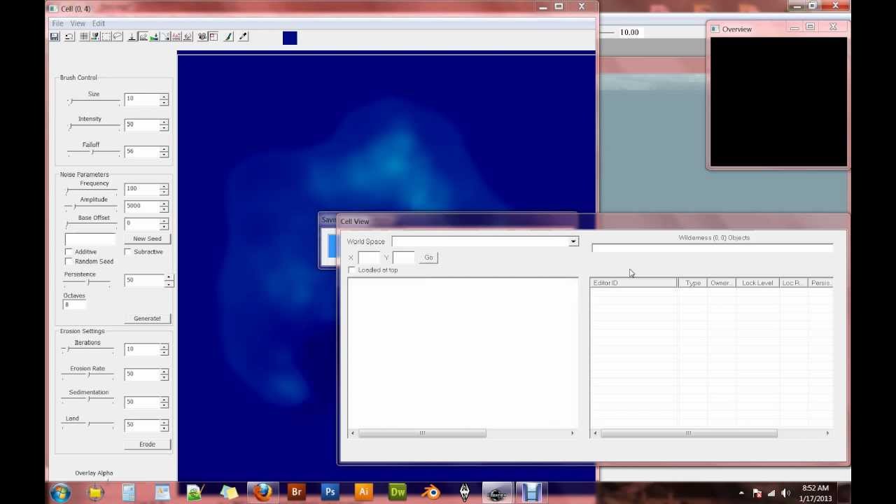 Skryim Creation Kit World Creation - Height Map Editing