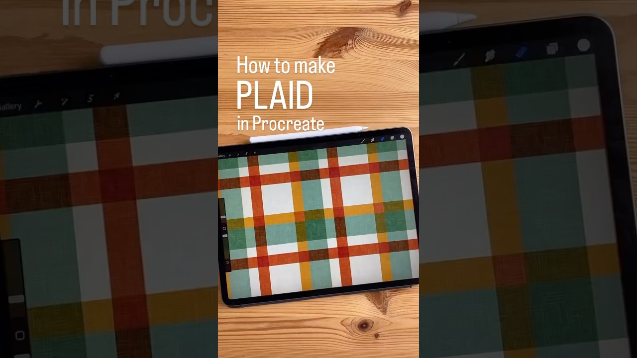 How to make plaid in Procreate #procreate #surfacedesigner #surfacepattern #digitalart