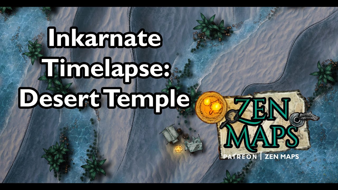 Inkarnate Tutorial - Desert Oasis Temple Timelapse