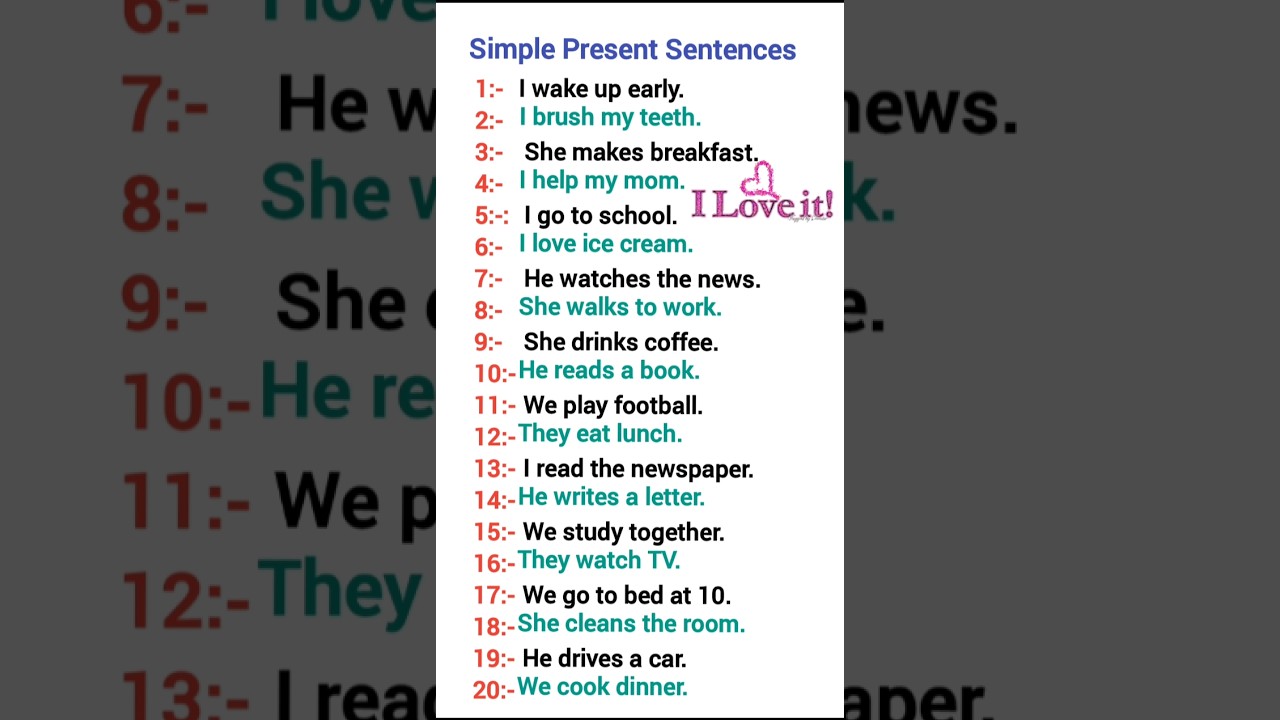 Simple present tense