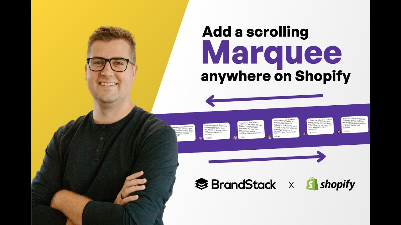 Customize the Scrolling Marquee section from BrandStack.co