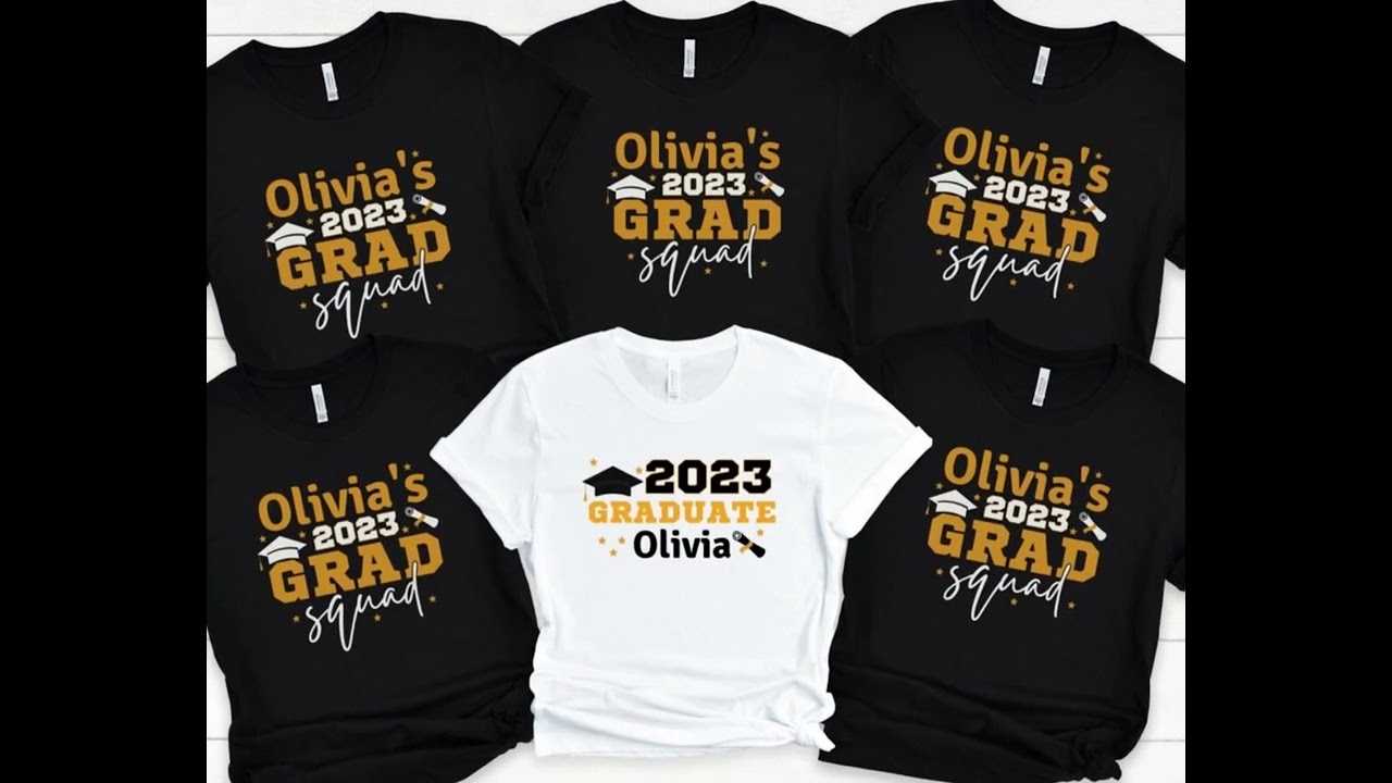 🎓🎓 Custom Name 2023 Grad Squad Shirts, Graduation 2023 Family Matching Shirts, Graduation Gift