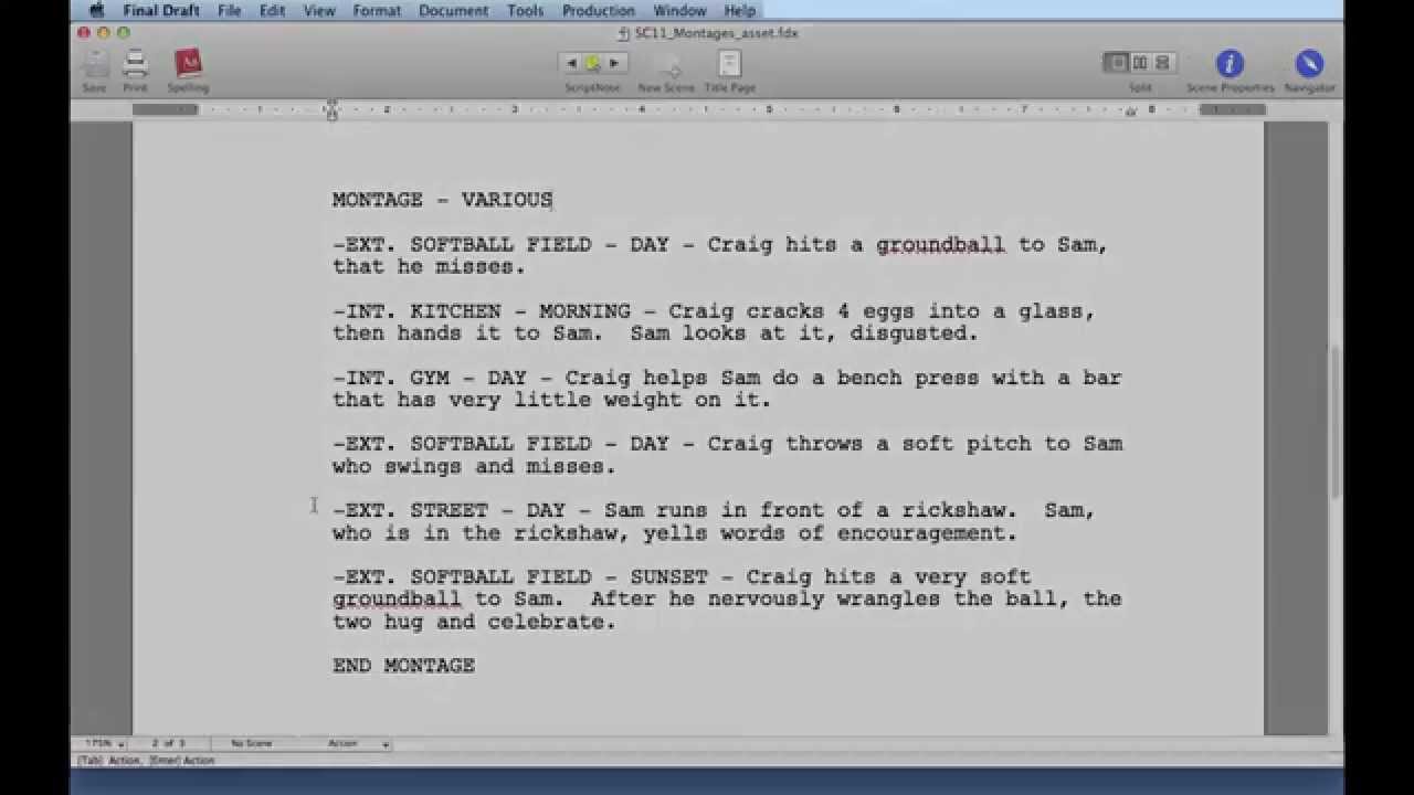 SAMPLE Scriptwriting HD