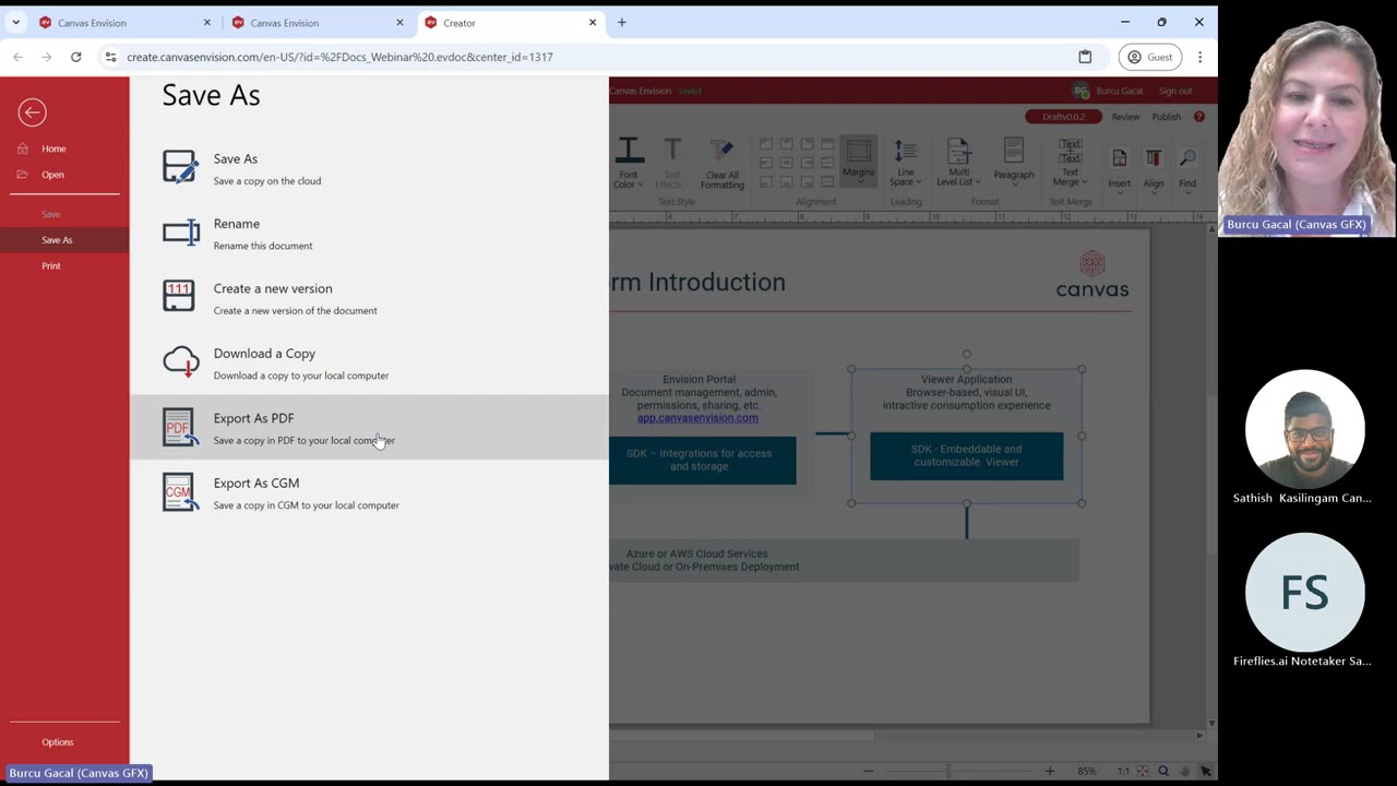 Canvas Envision Training - Creating and managing your documents
