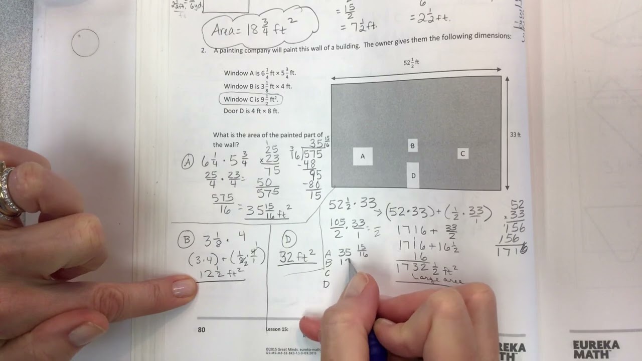 Eureka math grade 5 module 5 lesson 15 homework pages