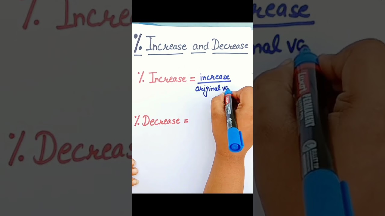% INCREASE AND DECREASE || #officialmaan #education #makeitviral #formulas #compitetiveexams