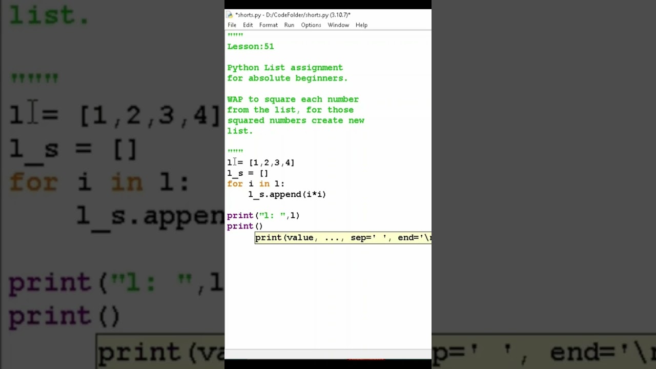 python coding exercise for absolute beginners #shorts #python #coding #pythontricks #pythonlists