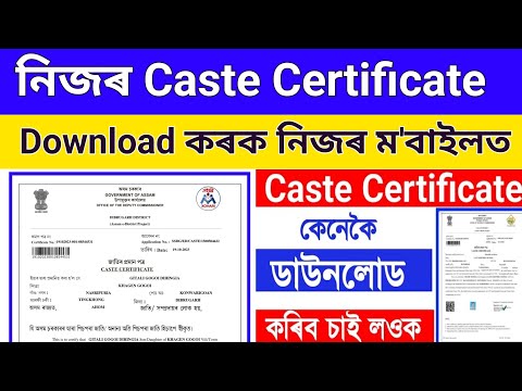 Caste Certificate Download || How To Download Caste Certificate Assam