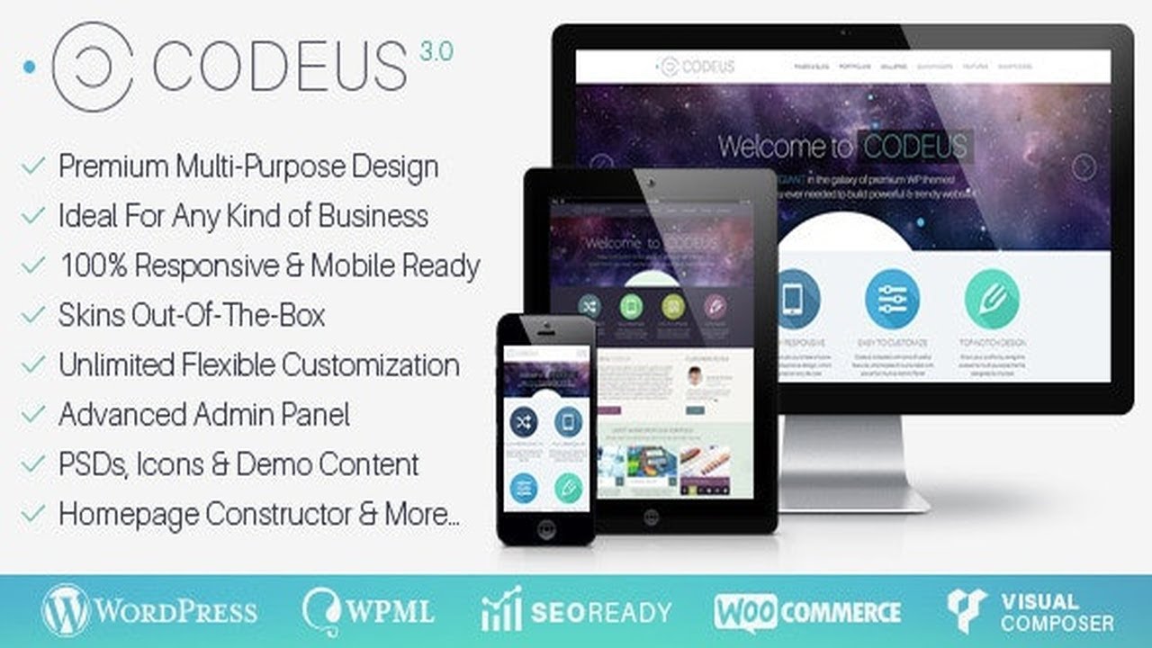 Codeus — Multi-Purpose Responsive Wordpress Theme Free Download