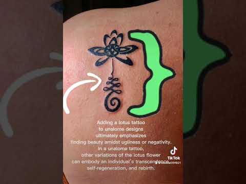 Lotus Flower , Unalome and Serch Bythol Tattoo Meaning