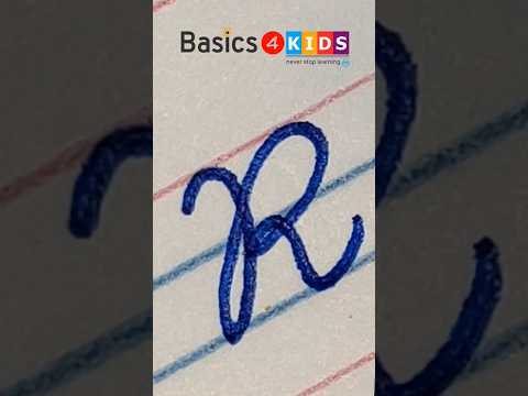Capital Cursive letter R | Capital Letter 'R' Cursive Handwriting | Cursive Writing | @Basics4Kids