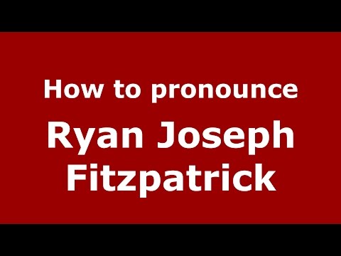 How to pronounce Ryan Joseph Fitzpatrick (American English/US) - PronounceNames.com