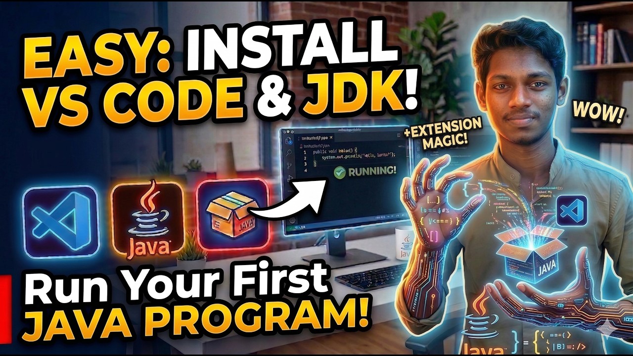 Complete Java Setup in VS Code (Step-by-Step) | JDK + Extensions + First Program