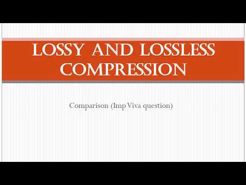 LOSSY AND LOSSLESS COMPRESSION /Data Compression and Encryption