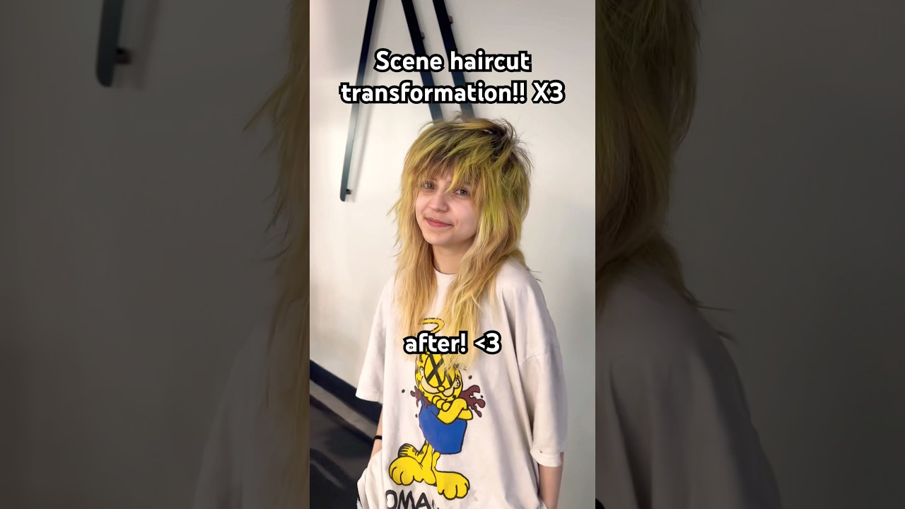 thank you lisa!! 🩷🦨 #scene #hair #haircut #emo #alt