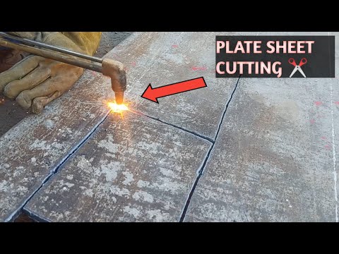 How to cutting 10mm ✂️ MS plate sheet.