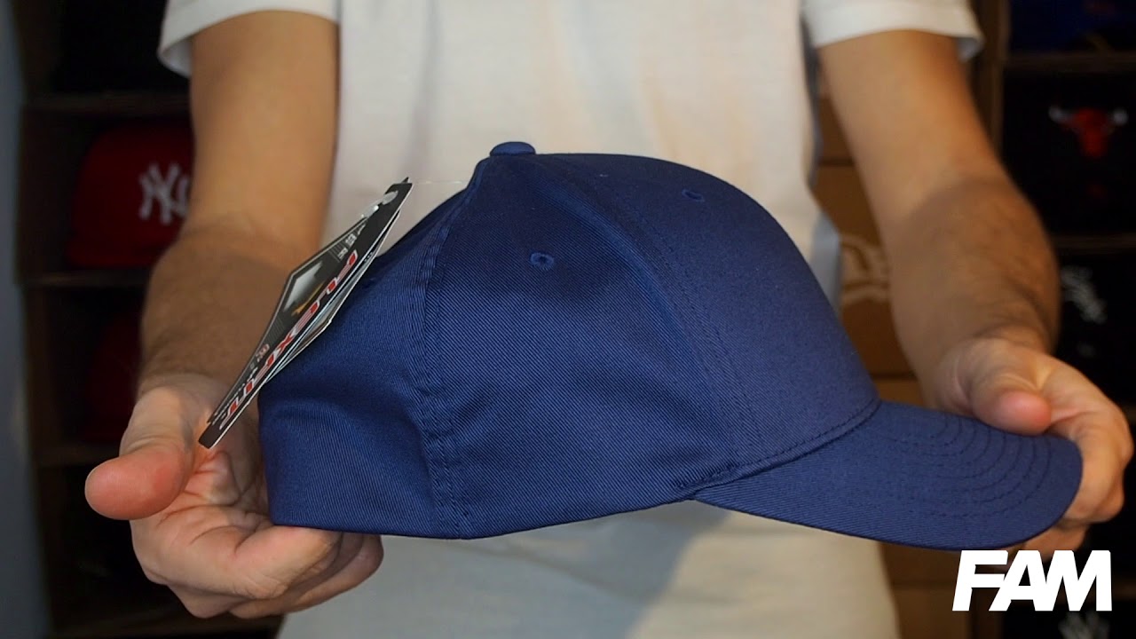 FLEXFIT WOOLY COMBED NAVY BLANK CAP